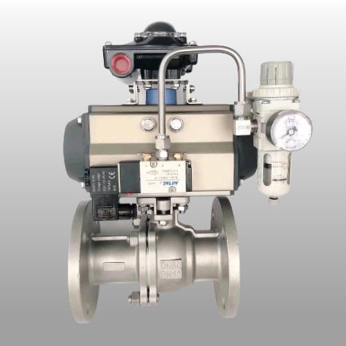 Steel Pneumatic Operated Ball Valve Double Action Spring Return Valves ...