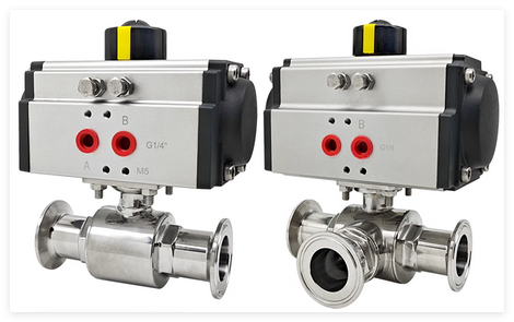 Rack And Pinion 2-8 Bar Pneumatic Valve Actuator 304 316 Stainless Steel
